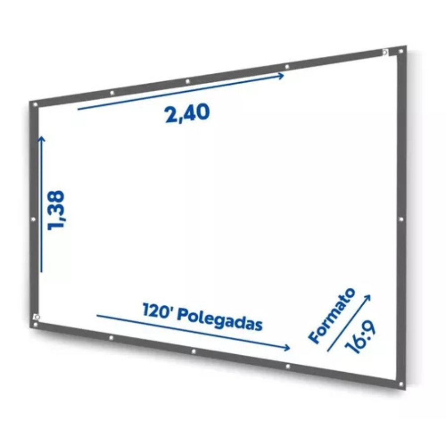 Tela de Projetor 150 Polegadas Com Bordas Pretas Para Sua Melhor ...