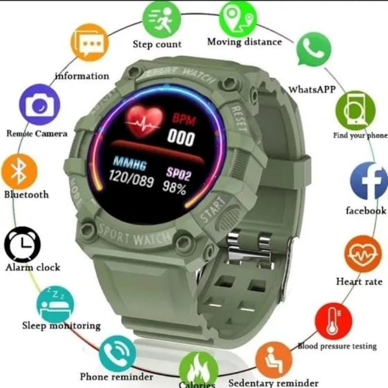 Relógio Inteligente Fd68 Sport Smart Watch Homem Grande | Shopee Brasil