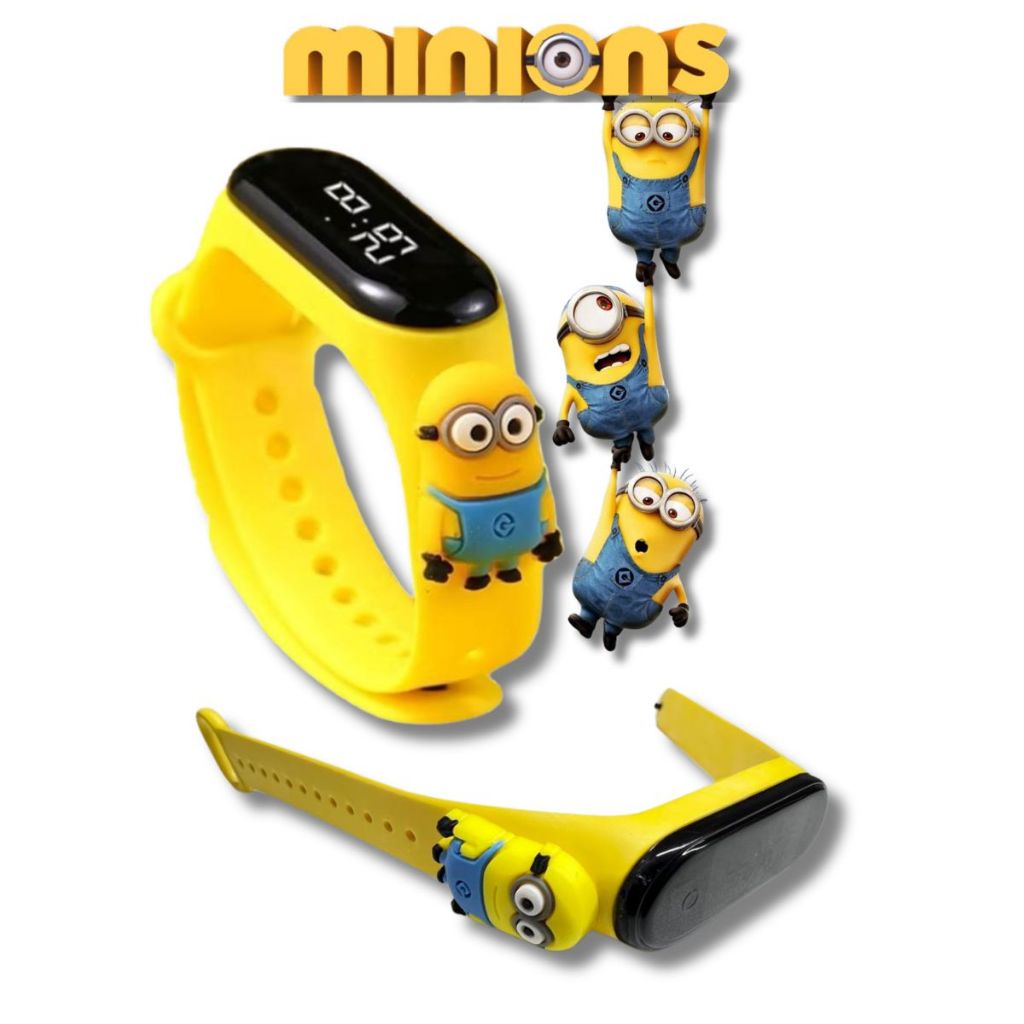 Relógio Minions Digital Led Infantil À Prova D'água | Shopee Brasil