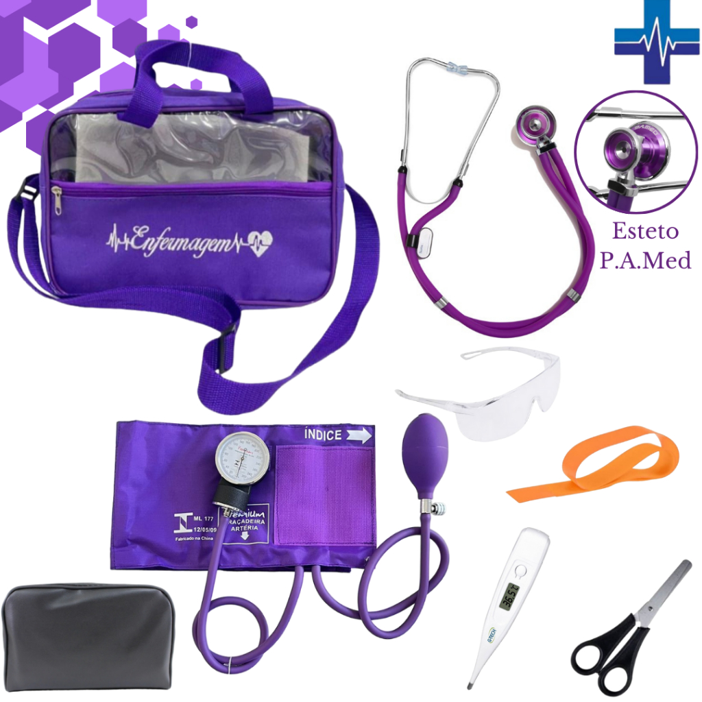 Kit Completo de Enfermagem Para Estágio - 5 Cores | Shopee Brasil