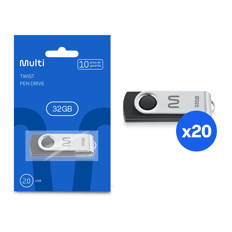 Pen Drive 32GB preto USB Multilaser | Shopee Brasil