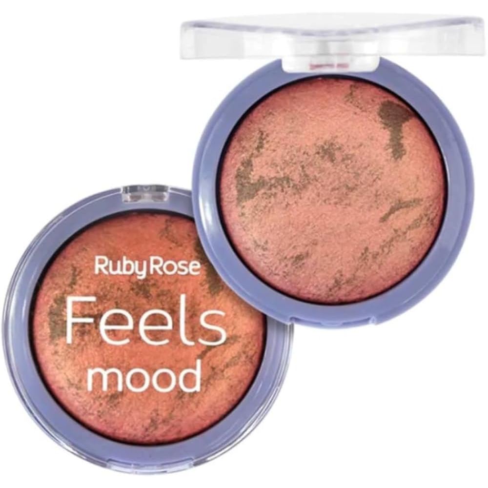 MARBLE BLUSH FEELS MOOD HB61173 COR 3 RUBY ROSE | Shopee Brasil