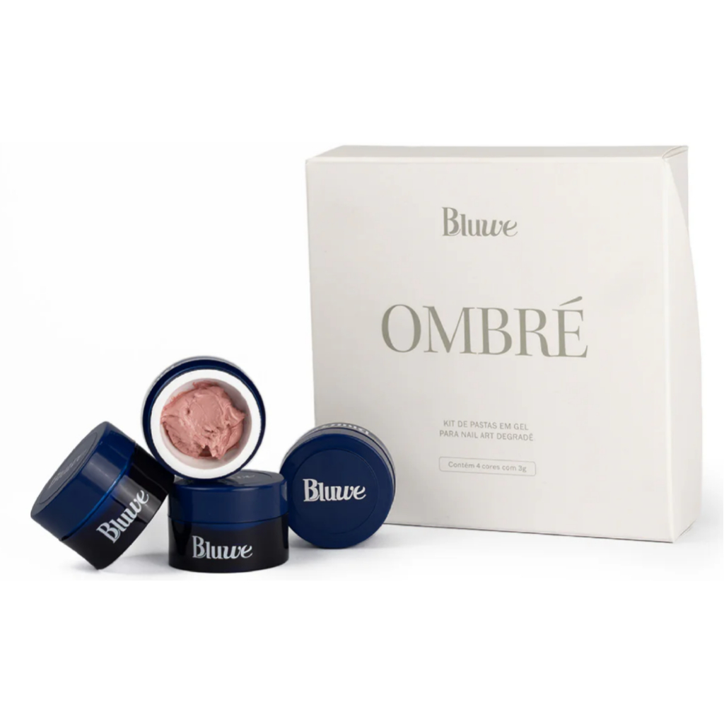 Kit Ombré Bluwe - Pasta em Gel para Nail Art Degradê | Shopee Brasil