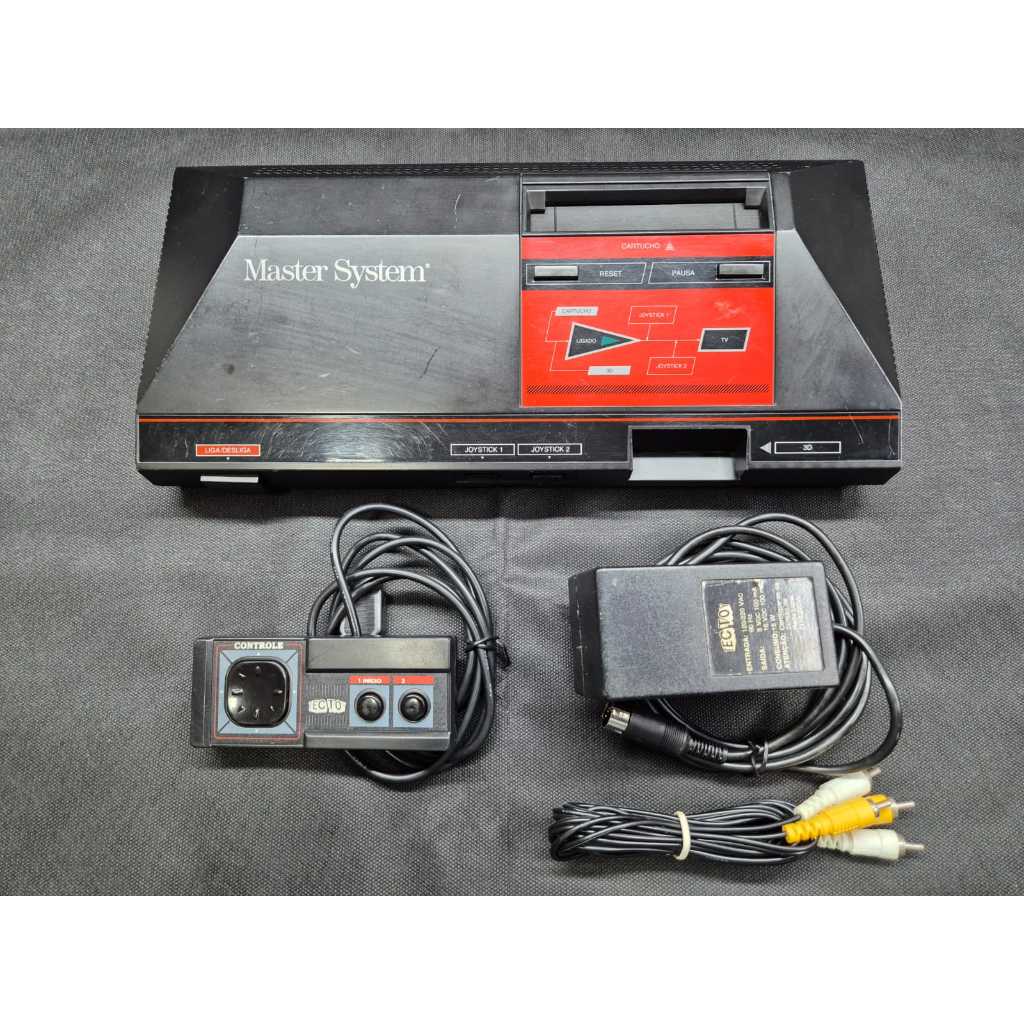 Master System I Tectoy, 2 Jogos na Memória, Controle e Fonte Originais ...