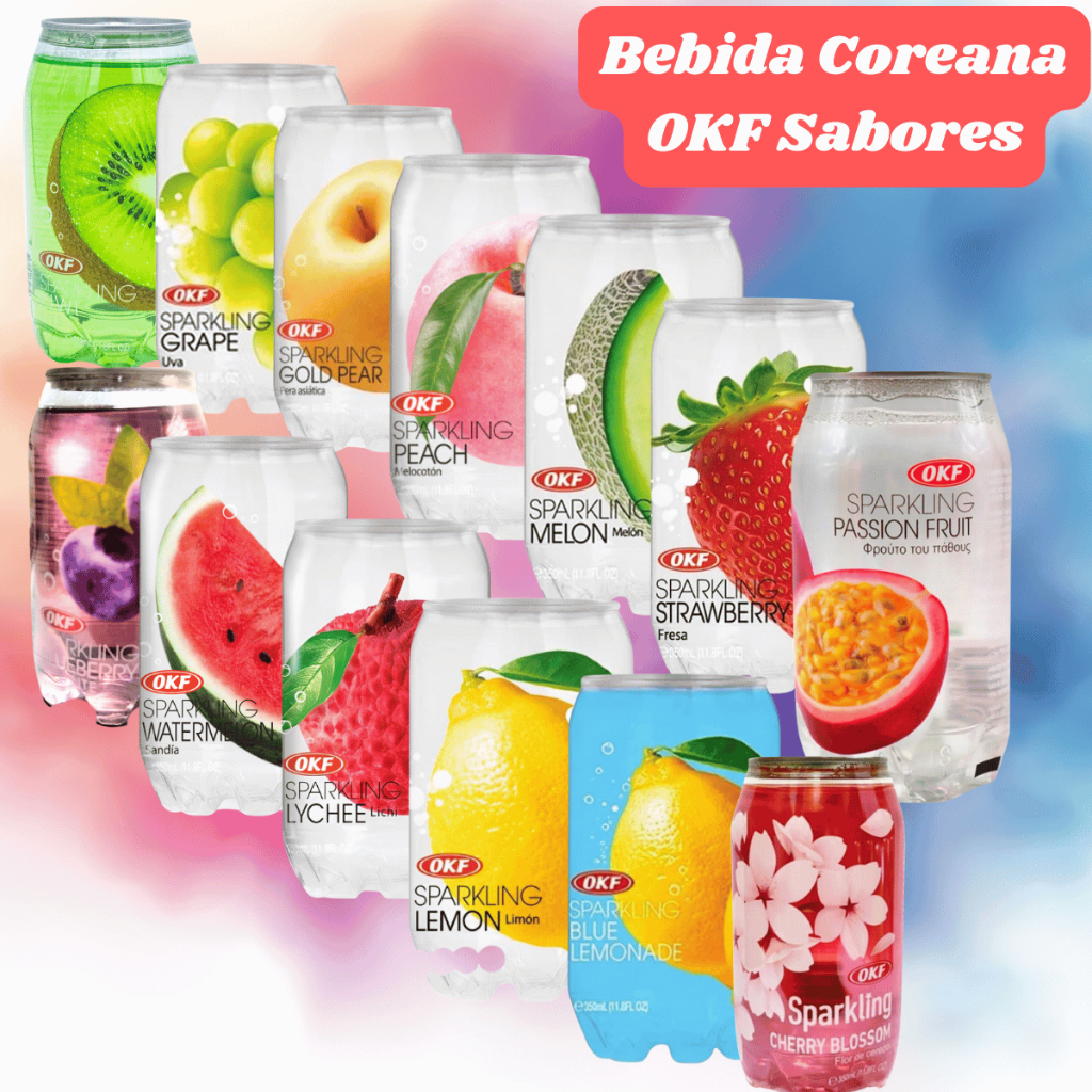 Agua Saborizada Sparkling Sabores Okf Coreia 350ml | Shopee Brasil