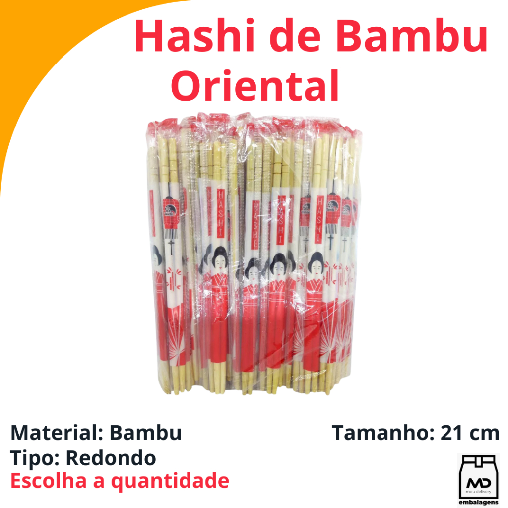 Hashi Waribashi Premium Redondo Descartável de Bambu | Shopee Brasil