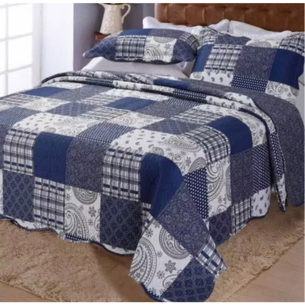 Kit Colcha Cobre Leito king Size 3 peças 2,40 x 2,20 - Floral Com ...