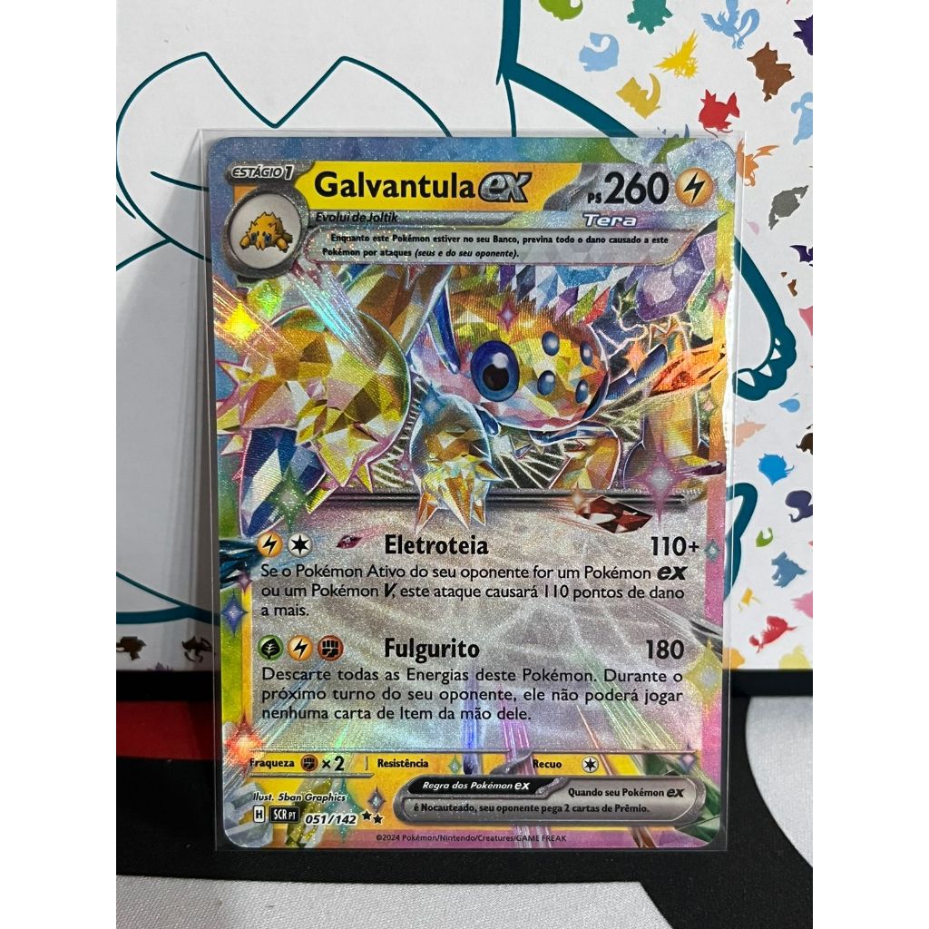 Evolucao Da Galvantula Cartas Pokémon Galvantula EX Tera + Joltik