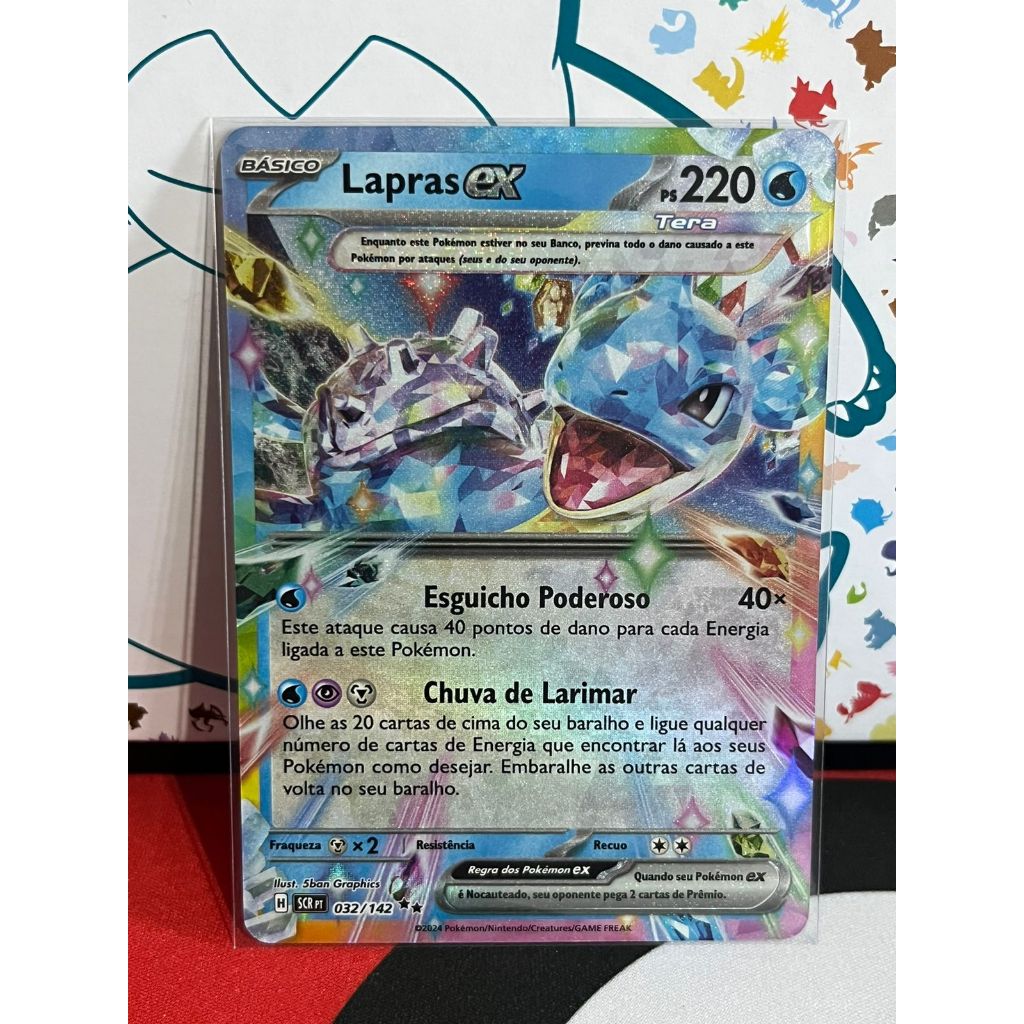 Carta Pokémon Lapras EX Tera Ultra Rara Copag | Shopee Brasil