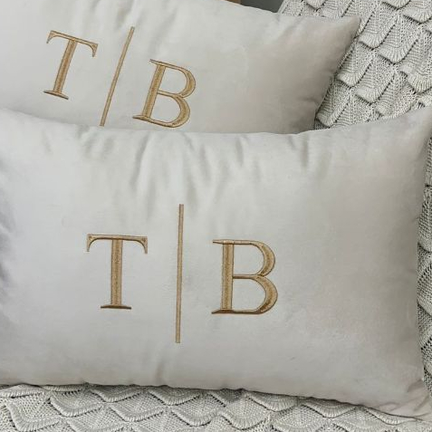Almofada Personalizada INICIAL | INICIAL Casal Bordada (01 UNIDADE ...