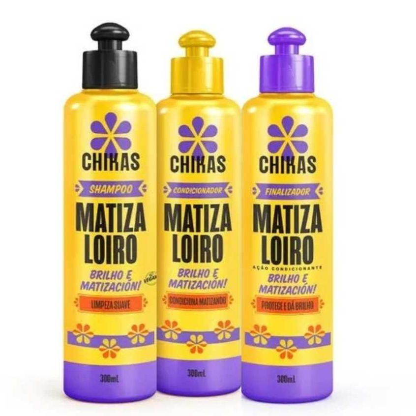 Matiza Loiro Chikas Kit Shampoo + Condicionador + Finalizador com ...