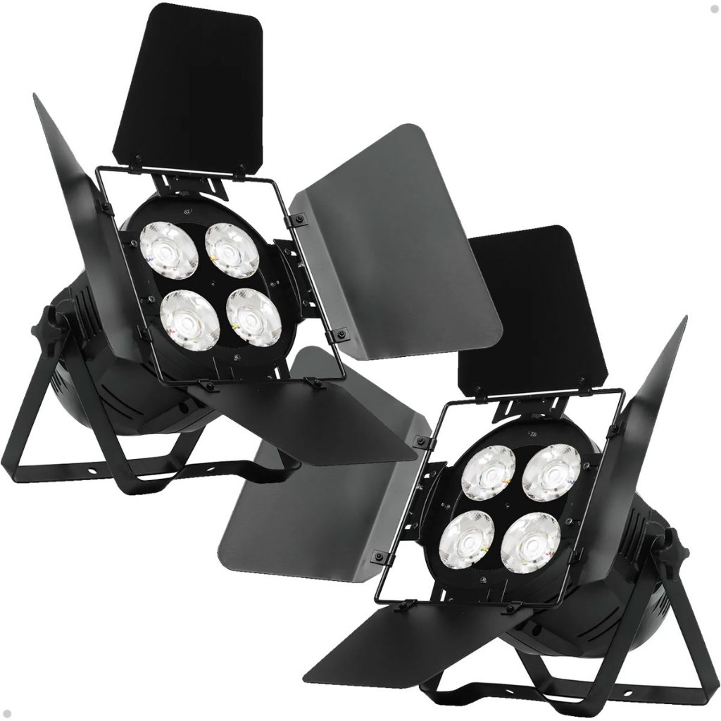 Kit 2 Led Cob 200w Branco Quente E Frio Refletor Canhão Par 200w ...