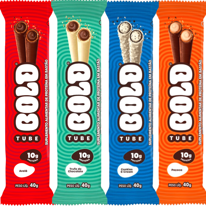 Bold Bar Barrinha Proteica Bold Tube 40G Zero Acucar - EMBALAGEM NOVA ...