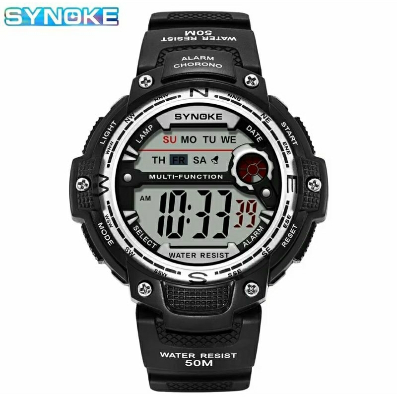 Relógio Synoke esportivo digital masculino, resistente a água, display ...