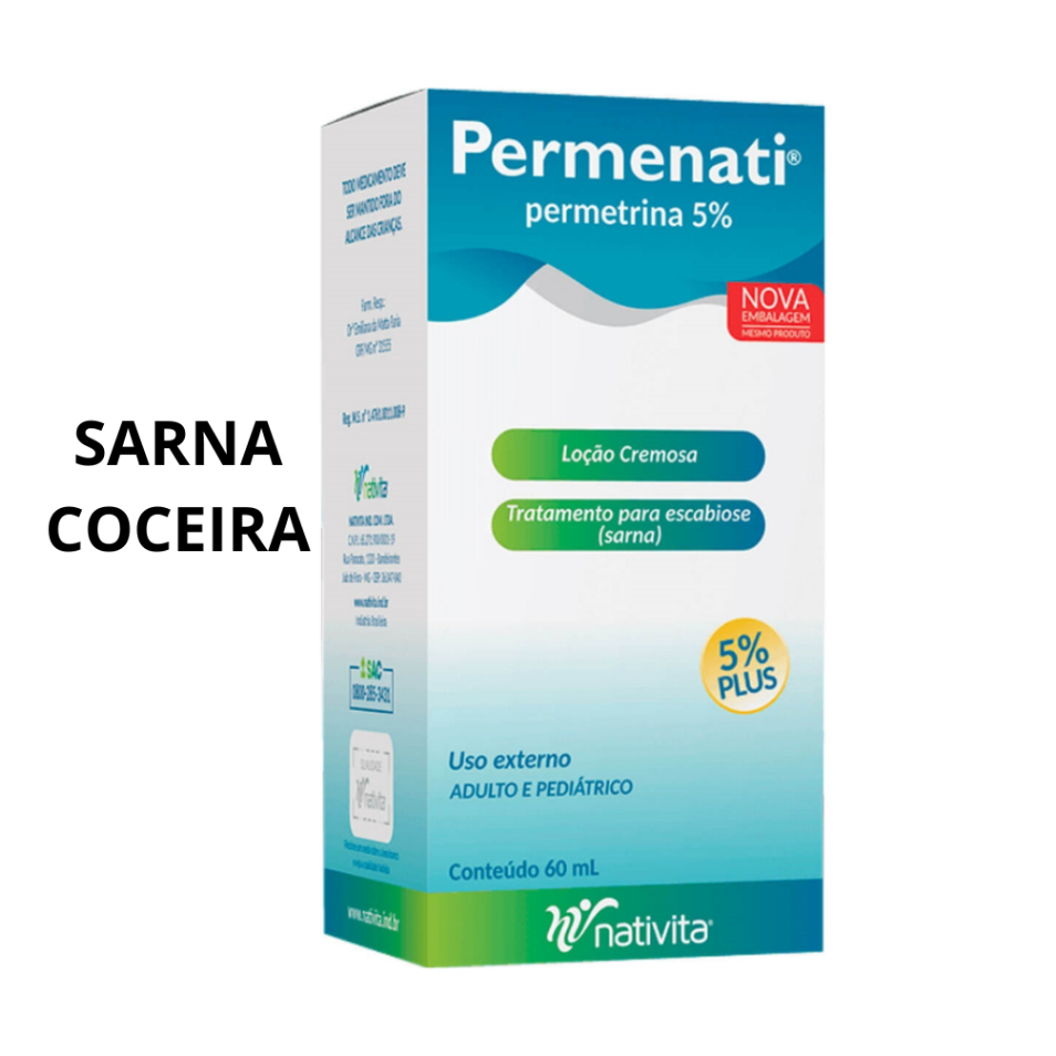 Permenati 5% Permetrina Loção Para Sarna Escabiose Coceira no Corpo ...