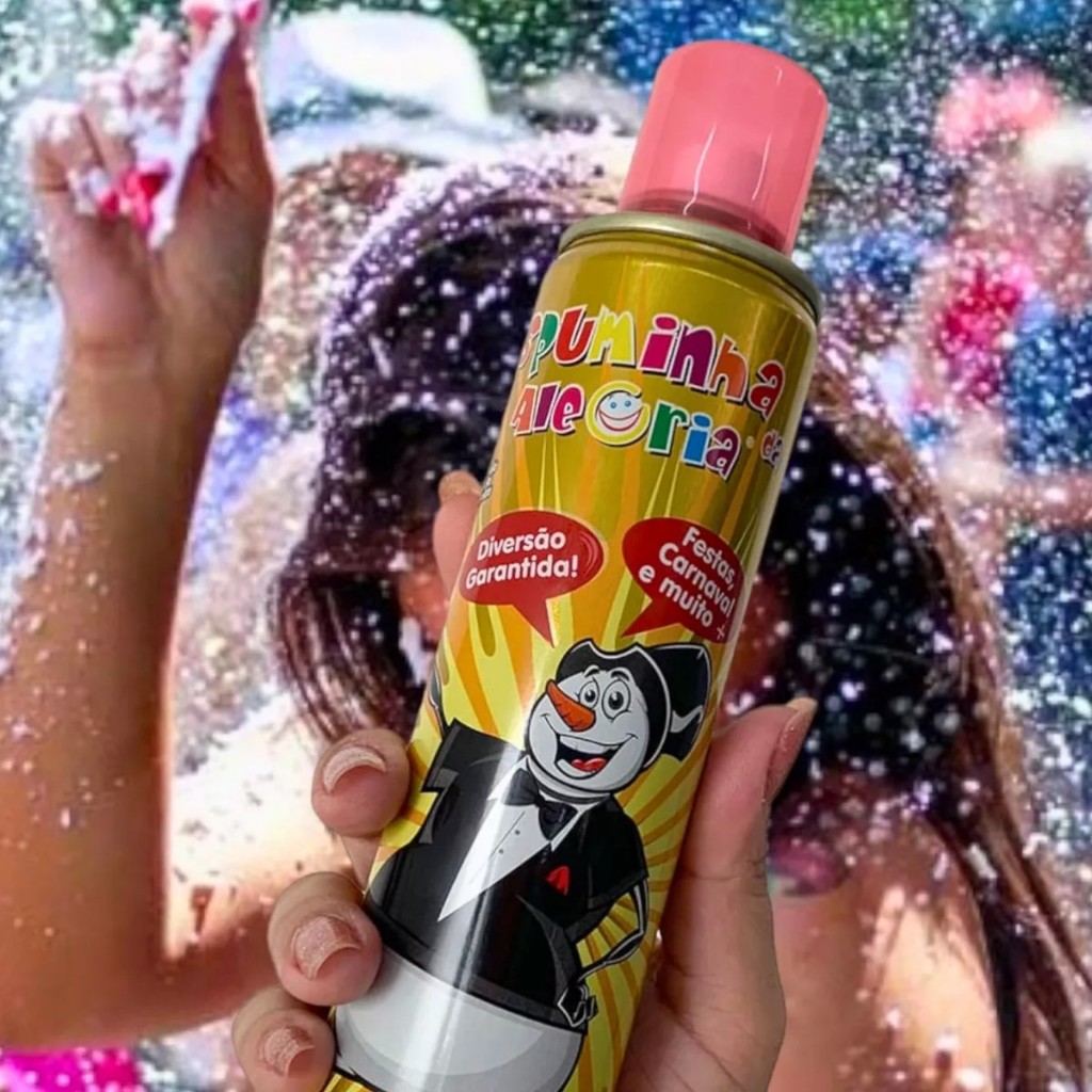 Espuma Carnaval Spray Neve Artificial Lata 400ml Festas Folia | Shopee ...