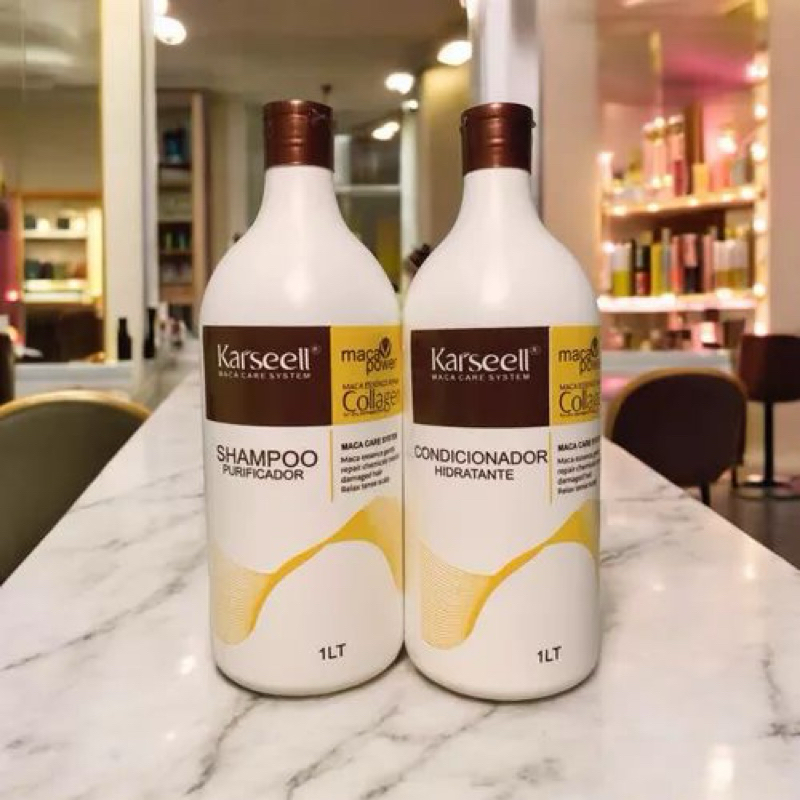 kit shampoo e condicionador karssell collagen (1lt) | Shopee Brasil