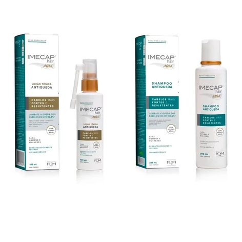 Kit Loção Tônica Antiqueda Imecap Hair Max 100ml e Shampoo Antiqueda ...