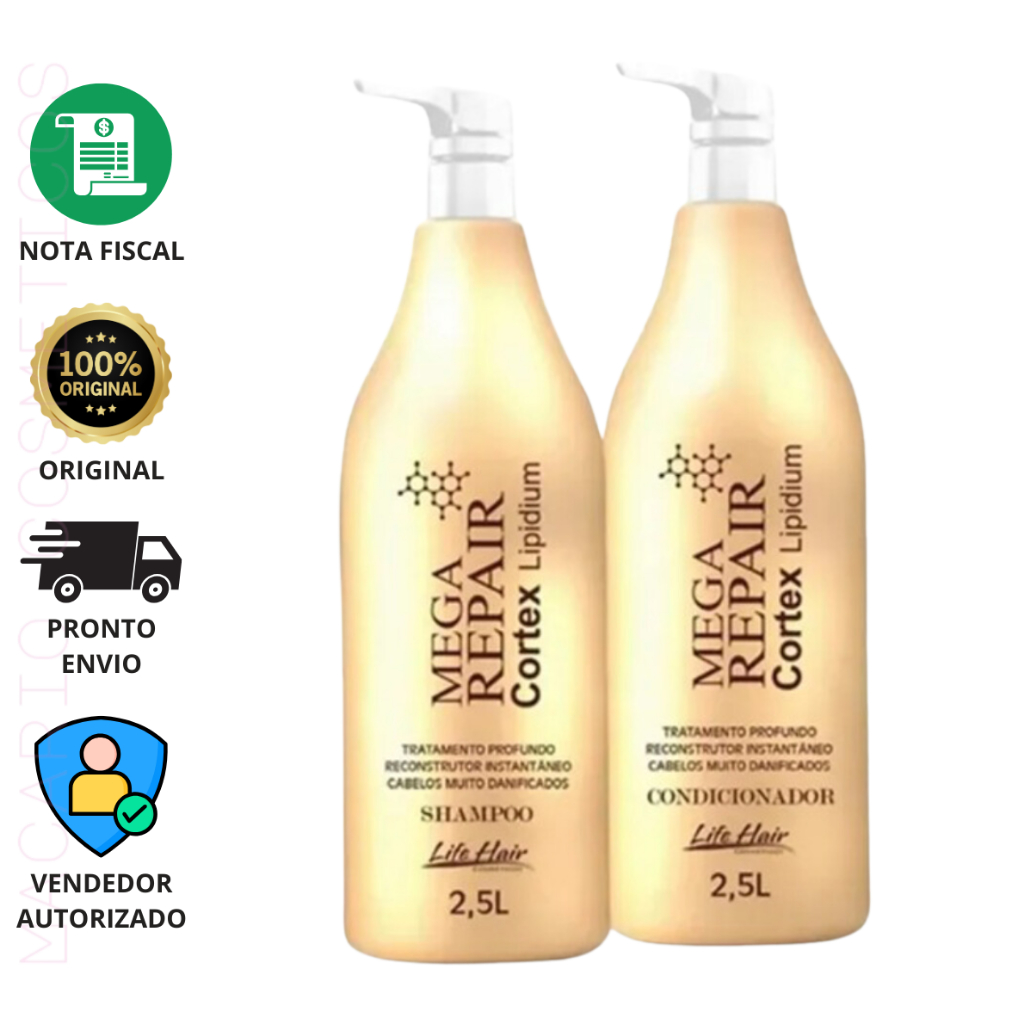 kit mega repair profisssional lavatório 2.5l cada life hair | Shopee Brasil