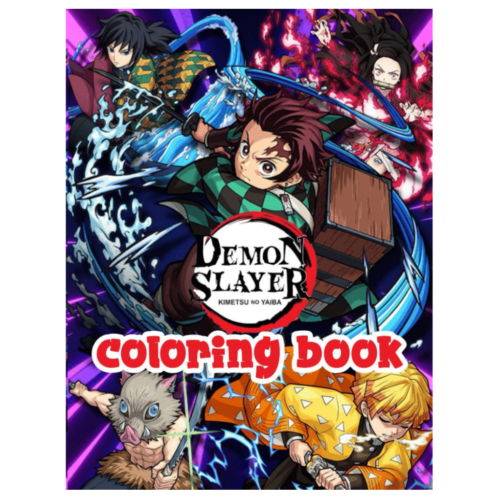 98 Desenhos Demon Slayer para Pintar e Colorir - A4 Folhas Soltas ...