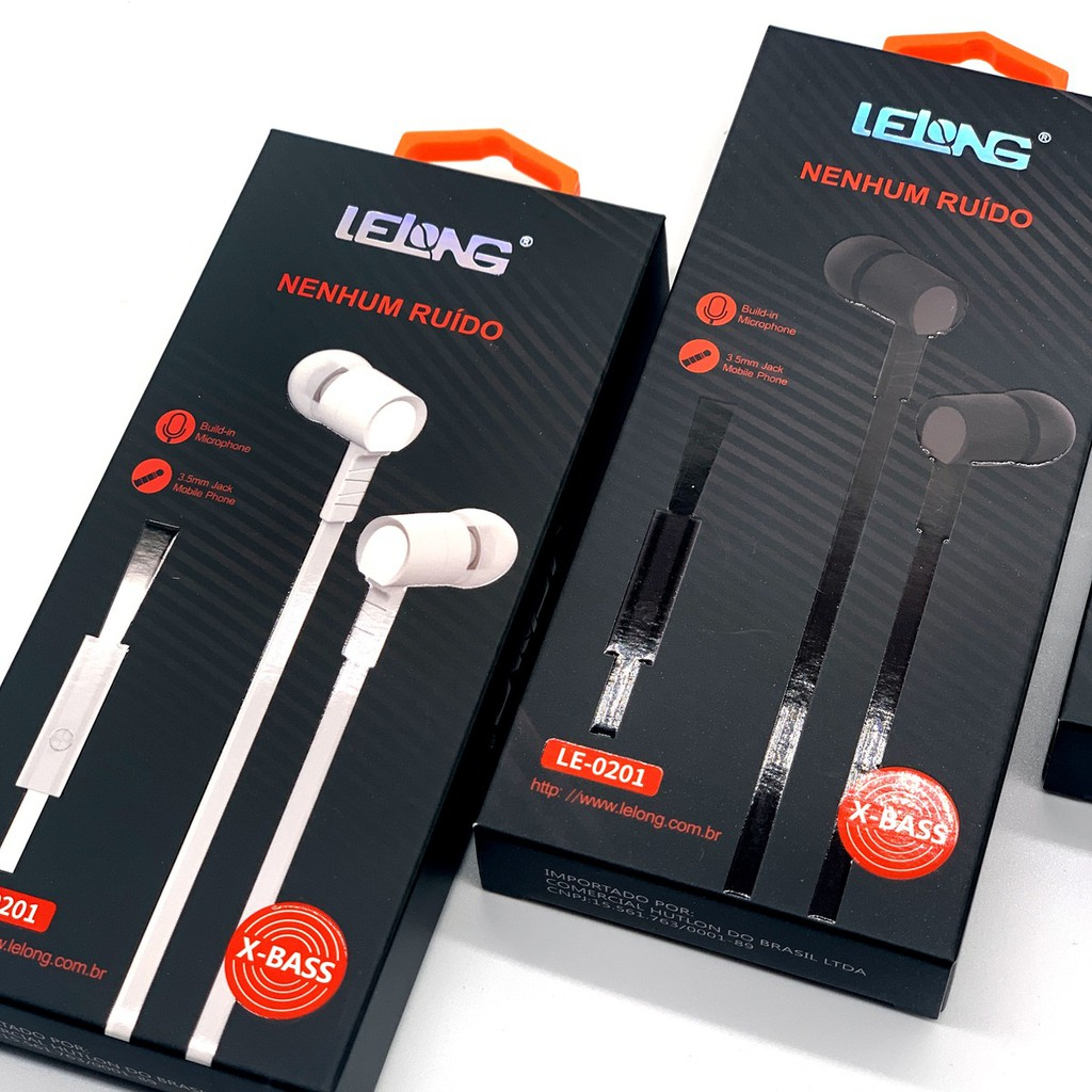 Fone de Ouvido LeLong LE-0201 com Microfone | Shopee Brasil