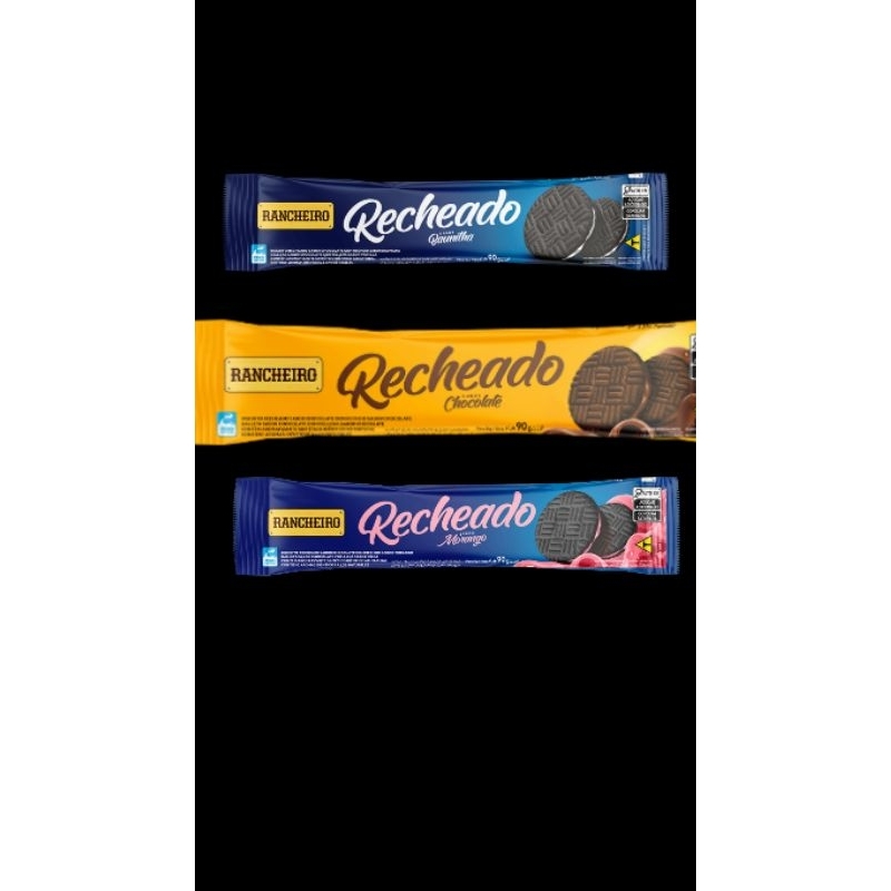 Kit Combo com 10 Bolachas Recheada Rancheiro Sabores Variados ZERO LACTOSE APLV VEGANO 90g ...