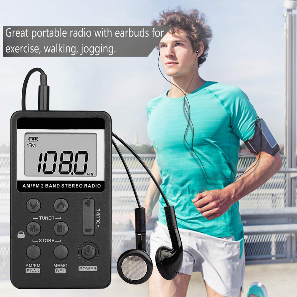 Mini Rádio Digital Am/fm Receptor De Bolso Portátil Rádio Com Tela Lcd ...