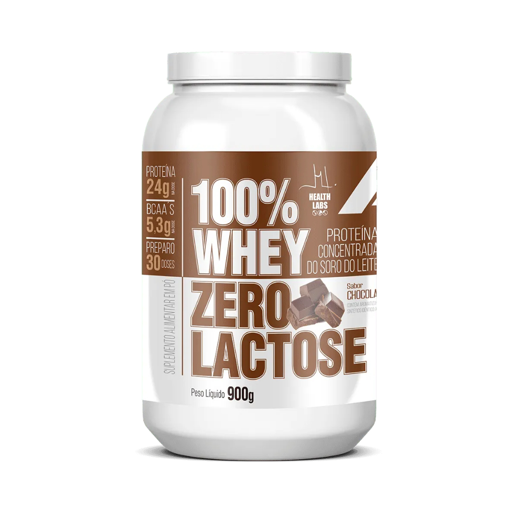 100% Whey Zero Lactose 900g Chocolate - Health Labs | Shopee Brasil