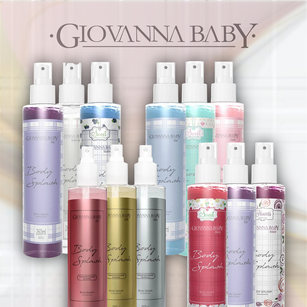 KIT COM 3 BODY SPLASH, GIOVANNA BABY - 260ML | Shopee Brasil