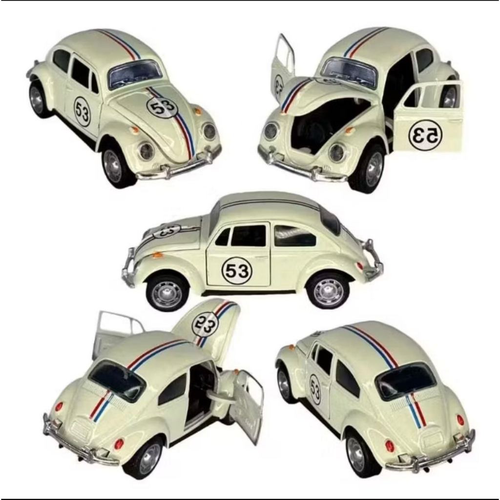 Fusca Herbie 53 Miniatura pode abrir 3 portas Ferro Abre Porta Capô ...