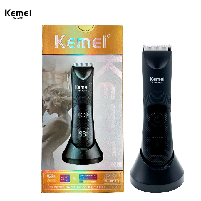 Kemei - 1840 Máquina de Corte Para Cabelo Lâminas de Ceramica Display ...