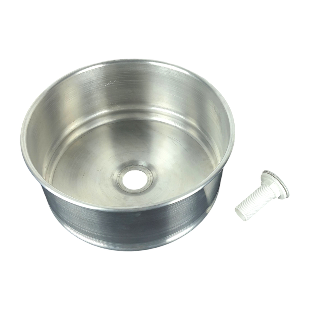Cuba Em Alumínio Reforçado Pia Redonda 32x14cm | Shopee Brasil