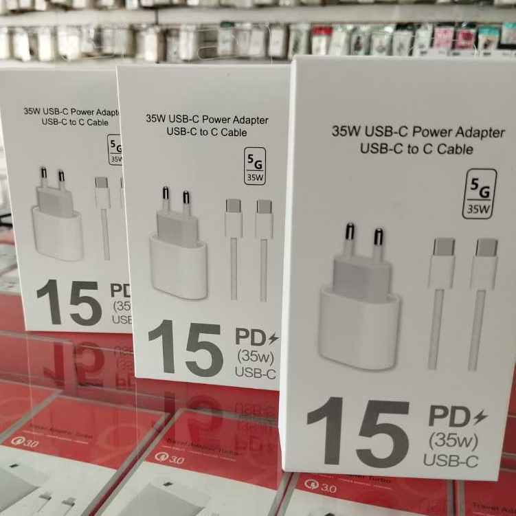 Carregador de iPhone 15 Original Pro Max 35W Completo Turbo Fonte USB-C + Cabo Tipo C 35W ...
