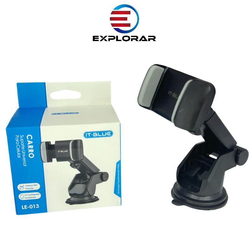 Suporte Para Celular Veicular Gps Automotivo Universal Com ventosa It-blue Le-013 | Shopee Brasil