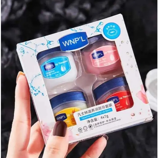 Kit 4 Unidade Lip Balm Therapy Hidratante WNP'L | Shopee Brasil
