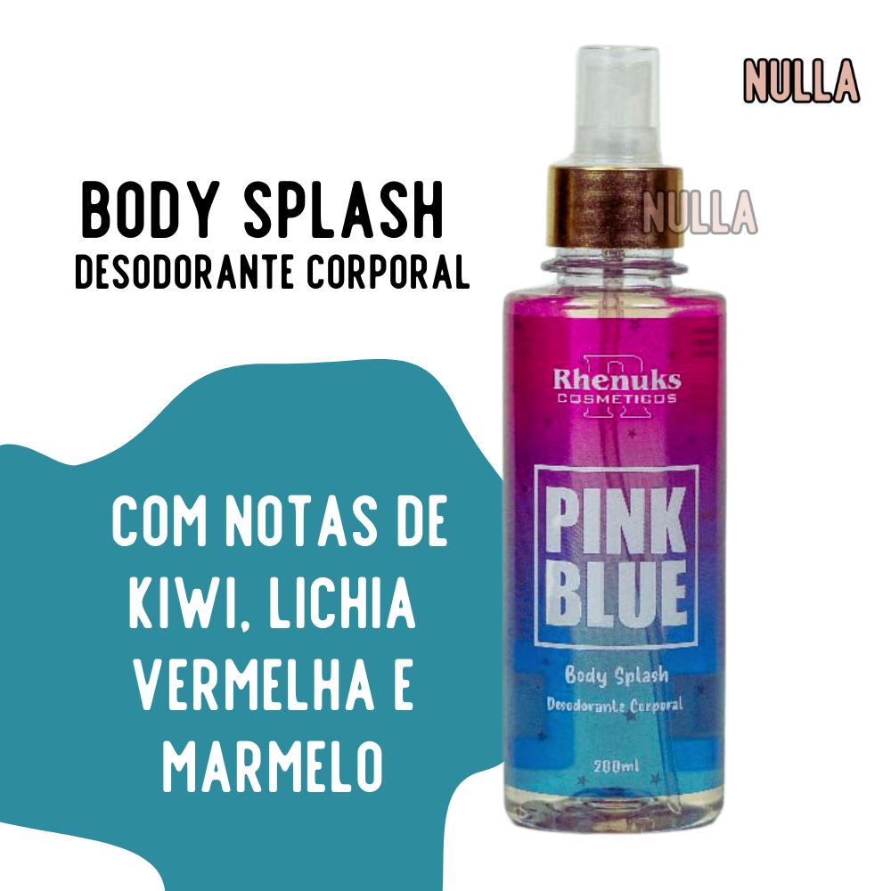 PINK BLUE BODY SPLASH Rhenuks Desodorante Corporal 200 ml | Shopee Brasil