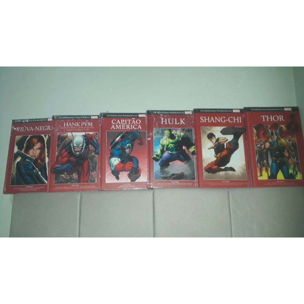 6 HQ's Capa Dura Quadrinhos Salvat Os Heróis Mais Poderosos Da Marvel | Shopee Brasil