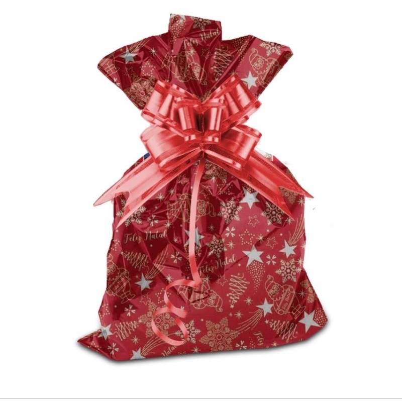50 sacos de presente metalizados 15x22 de natal | Shopee Brasil