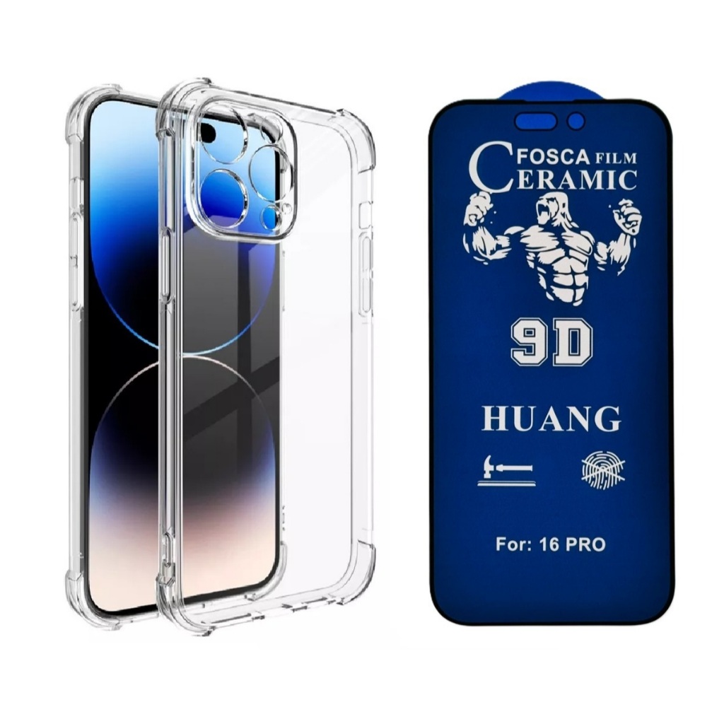 Capa Capinha Anti Impacto + Pelicula Ceramica Fosca Privacidade 9d Para iPhone 16 Pro | Shopee ...