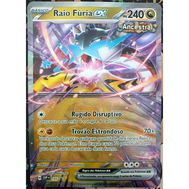 Carta Pokémon Raio Fúria ex - Gigante ( Oversize ) | Shopee Brasil