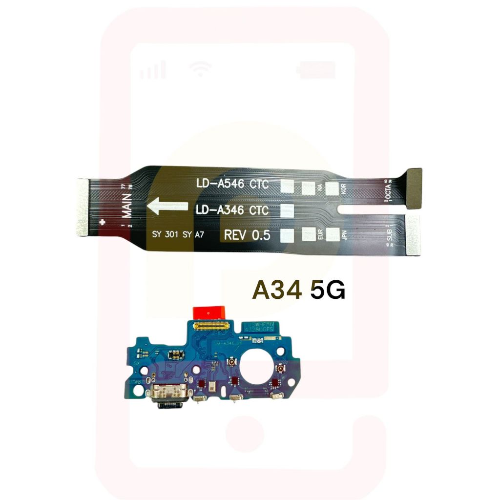 Placa De Carga + Flex Main Galaxy A34 5g Sm-a346 | Shopee Brasil