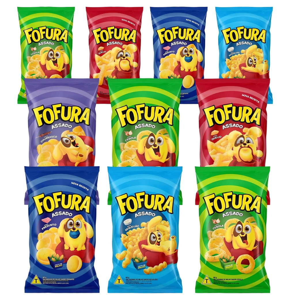 Salgadinhos Fofura 60g C/10 Unidades Lucky | Shopee Brasil