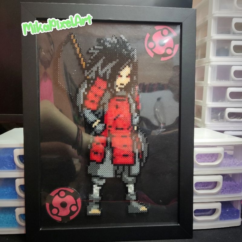 ímã / Quadro Uchiha Madara do Naruto em Pixel Art | Shopee Brasil