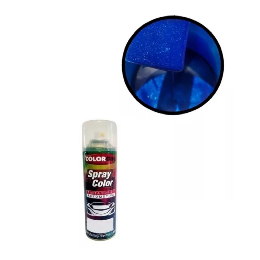 Tinta spray Automotiva Azul Perolizado 300ml Colorgin | Shopee Brasil
