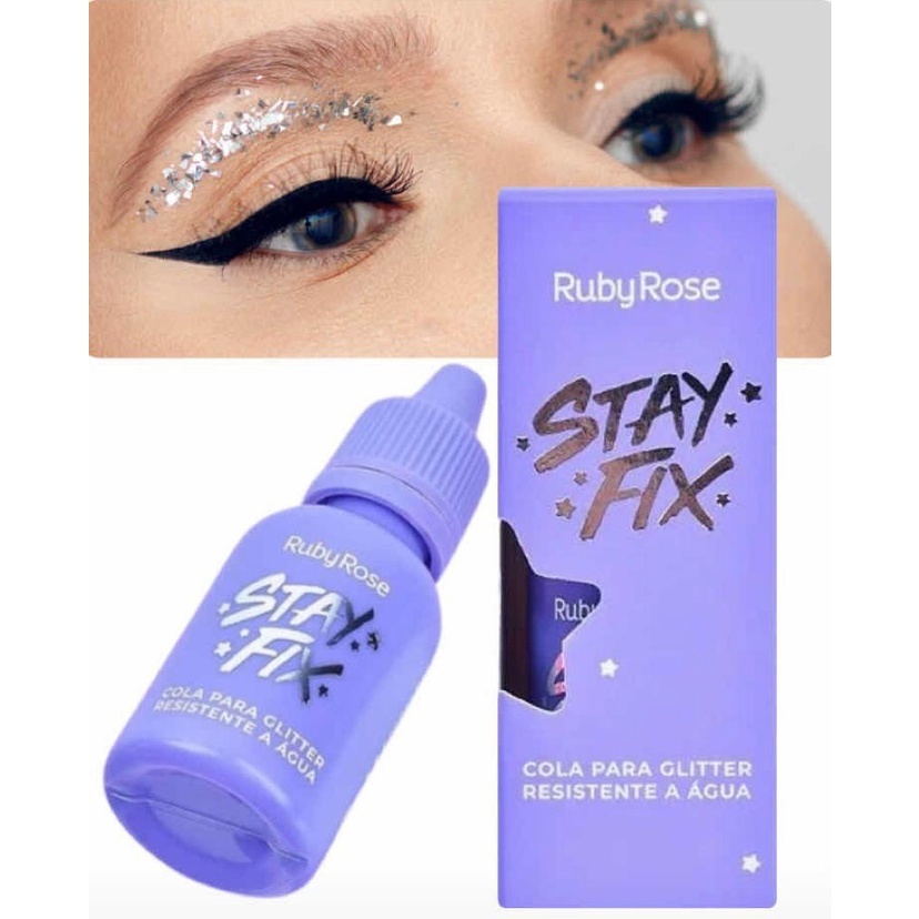 Cola para Glitter Resistente à Água Stay Fix Ruby Rose | Shopee Brasil
