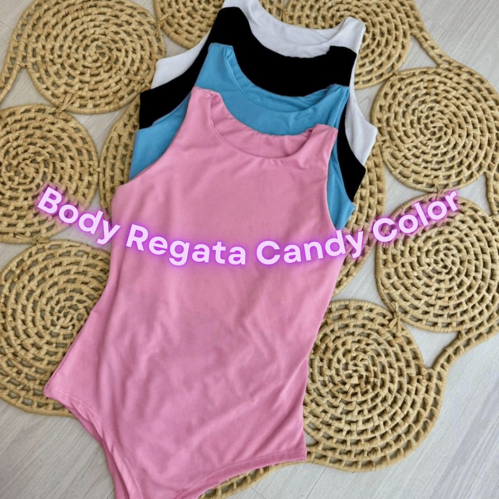 Body Regata Feminino Tendencia Bori Verao Candy Colors | Shopee Brasil