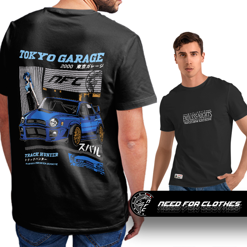 Camiseta Tokyo Garage Subaru Impreza WRX Bugeye, Drift, JDM, Carros ...