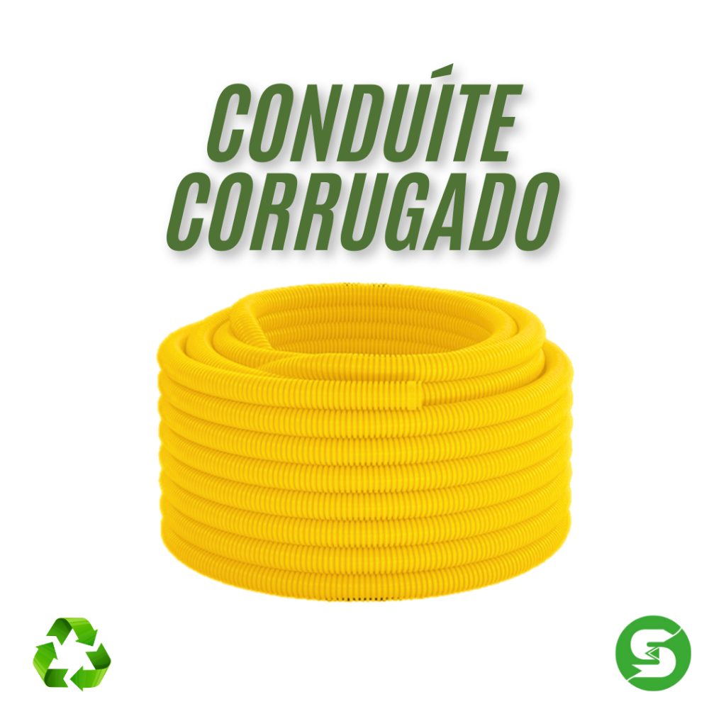 Conduíte Corrugado Eletroduto 1" Polegada com 25 Metros 25mm Amarelo ...
