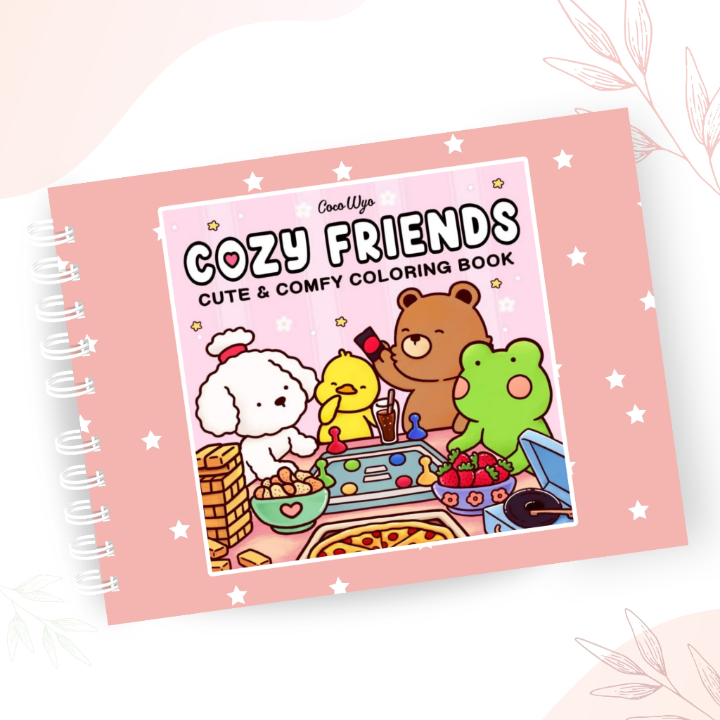 LIVRO DE COLORIR COZY FRIENDS - TAMANHO A5 - CAPA DURA | Shopee Brasil