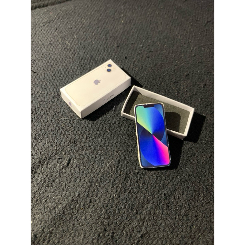 miniatura/miniature iPhone 13 Branco e azul para colecionador e fãs da ...